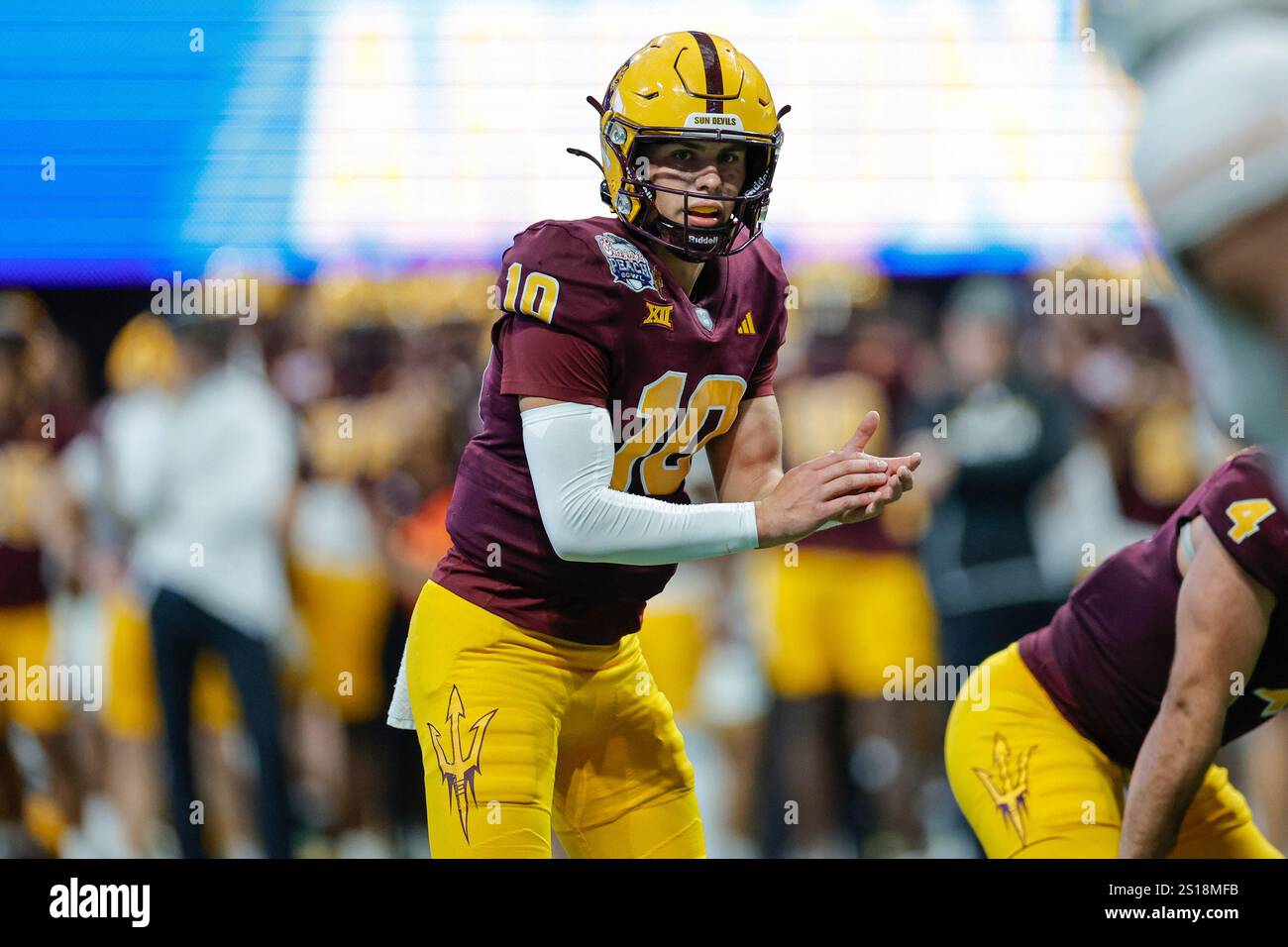 January 1, 2025: Sam Leavitt (10) of Arizona State during the Chick-fil ...