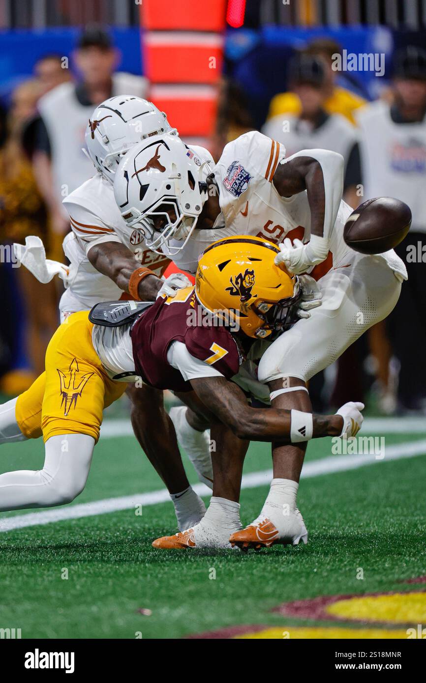 January 1, 2025: Shamari Simmons (7) of Arizona State forces a fumble ...