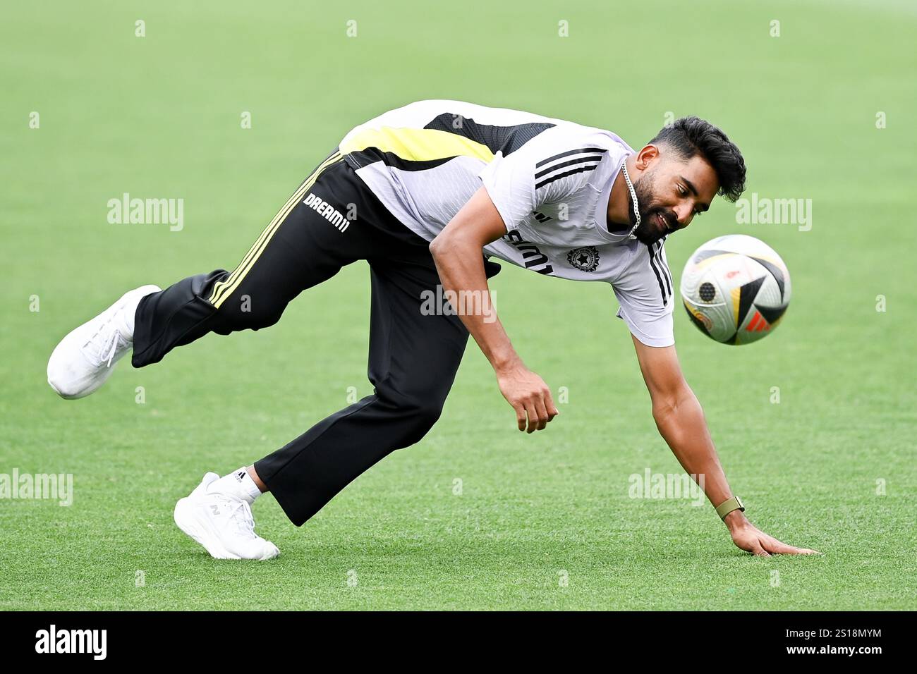 India’s Mohammed Siraj attends a practice session at the Sydney Cricket ...