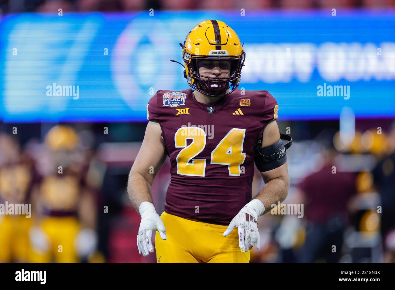 Atlanta, Georgia. 1st Jan, 2025. Tate Romney (24) of Arizona State ...