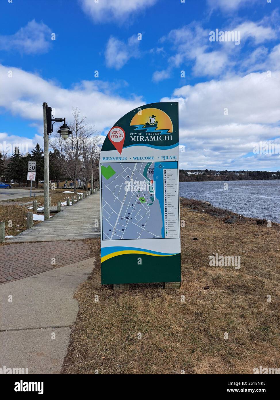 Map of Ritchie Wharf Park sign in Miramichi, New Brunswick, Canada ...