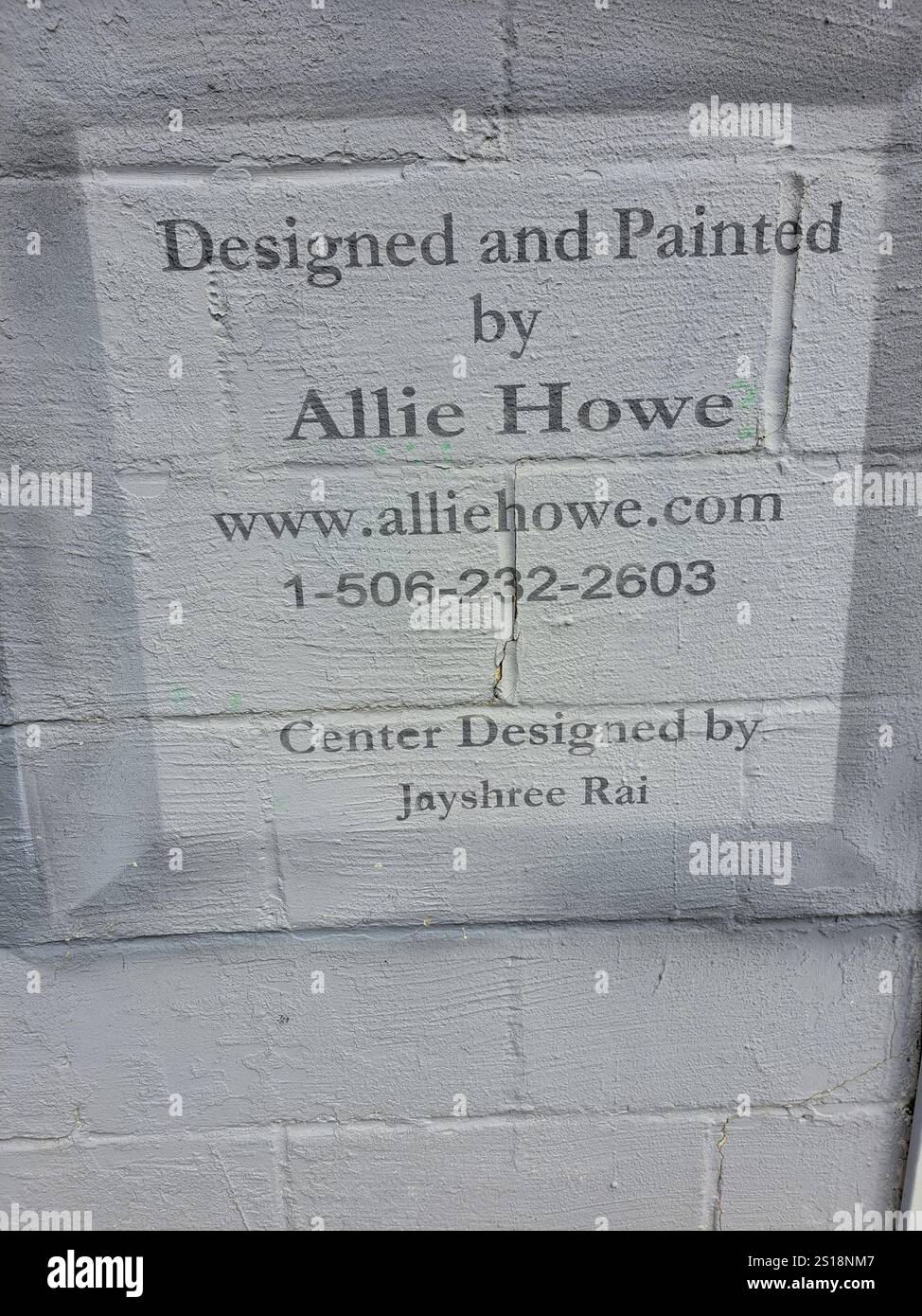 Artist's sign for mural of river, Ritchie Wharf Park and Centennial ...