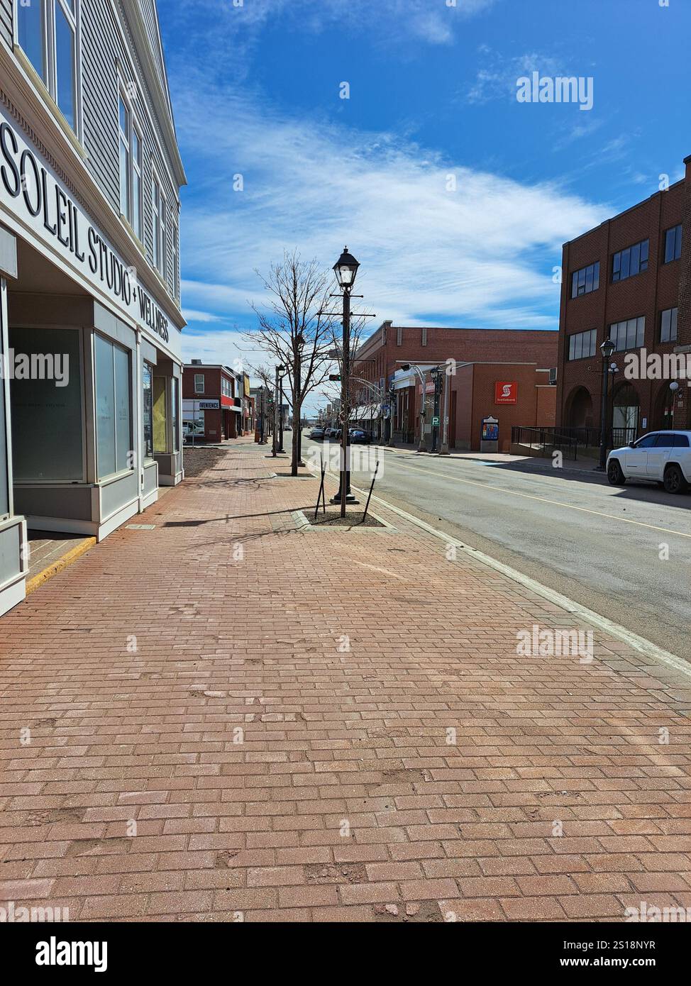Water Street in downtown Summerside, Prince Edward Island, Canada Stock ...
