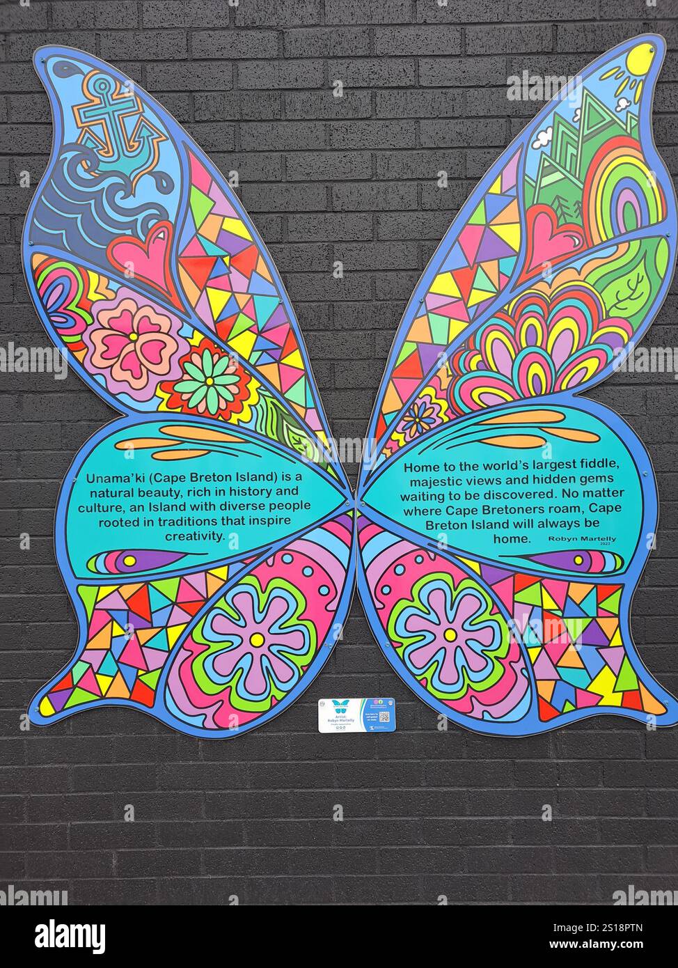 Spread Your Wings butterfly mural in downtown Sydney, Nova Scotia ...
