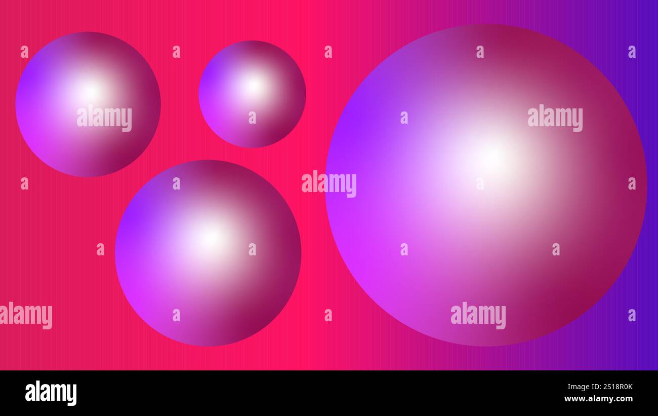 Abstract red purple background wallpaper with purple glossy balls Stock Vector Image & Art - Alamy