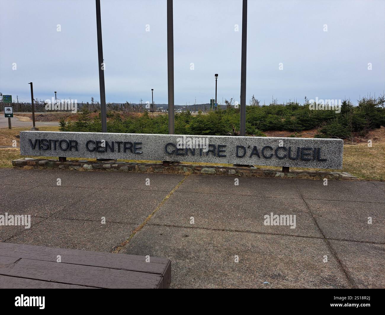 Visitor Centre sign in Louisbourg, Nova Scotia, Canada Stock Photo - Alamy