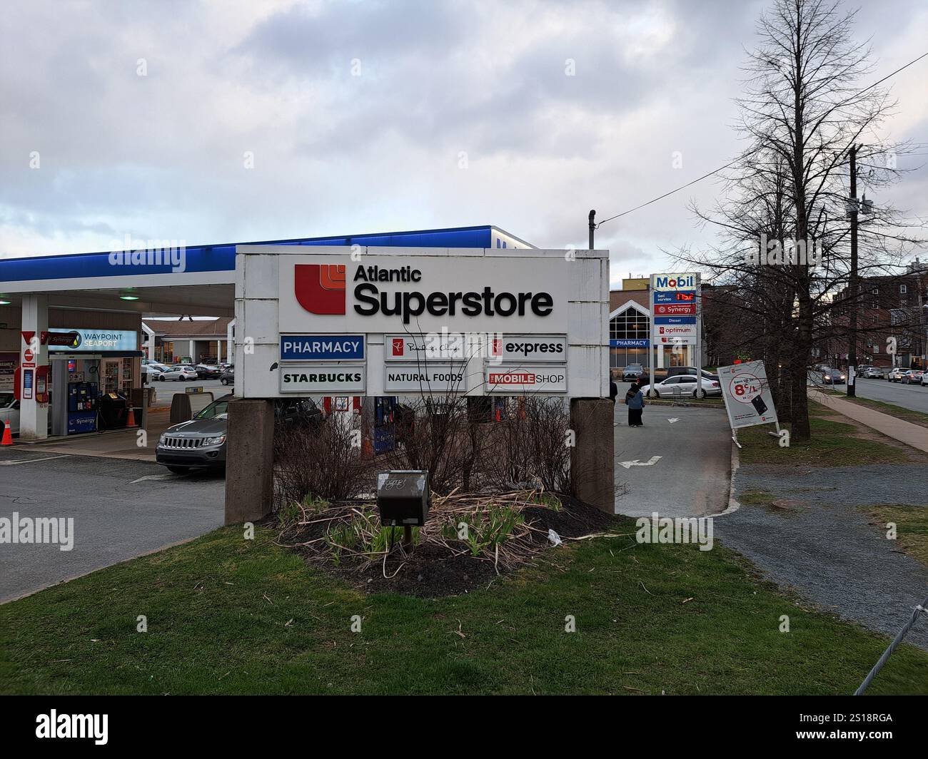 Atlantic Superstore and advertising signs in downtown Halifax, Nova ...