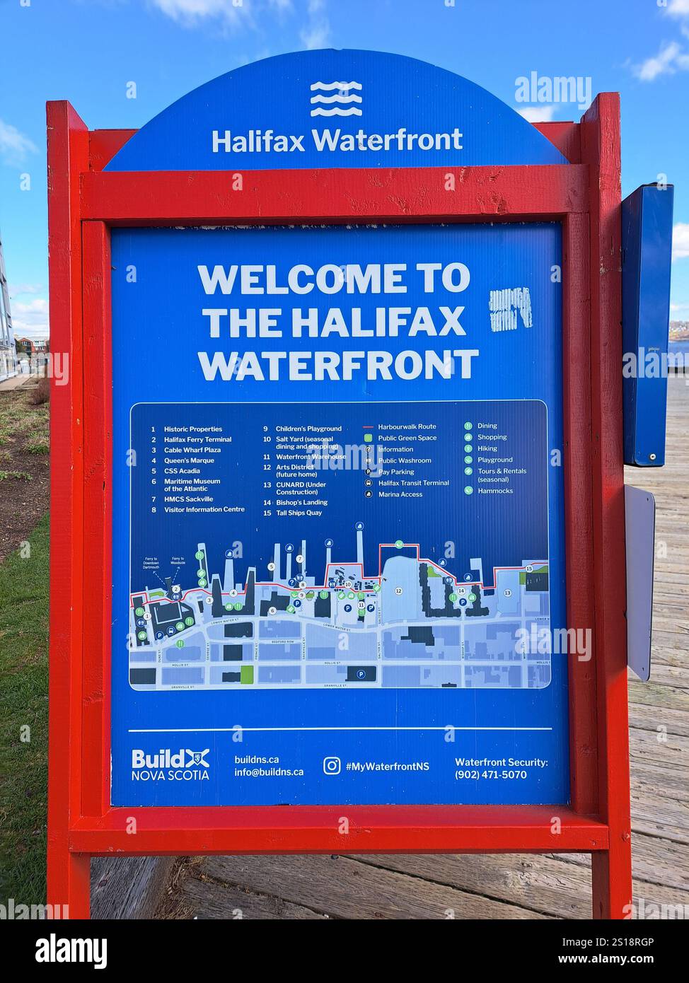 Welcome to the waterfront boardwalk sign in Halifax, Nova Scotia ...