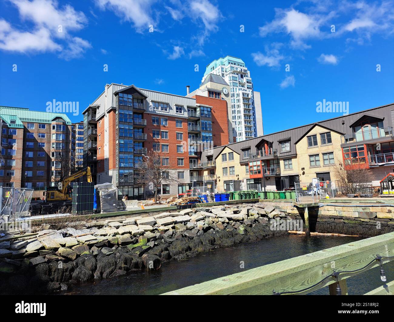 View of downtown from the waterfront boardwalk in Halifax, Nova Scotia ...