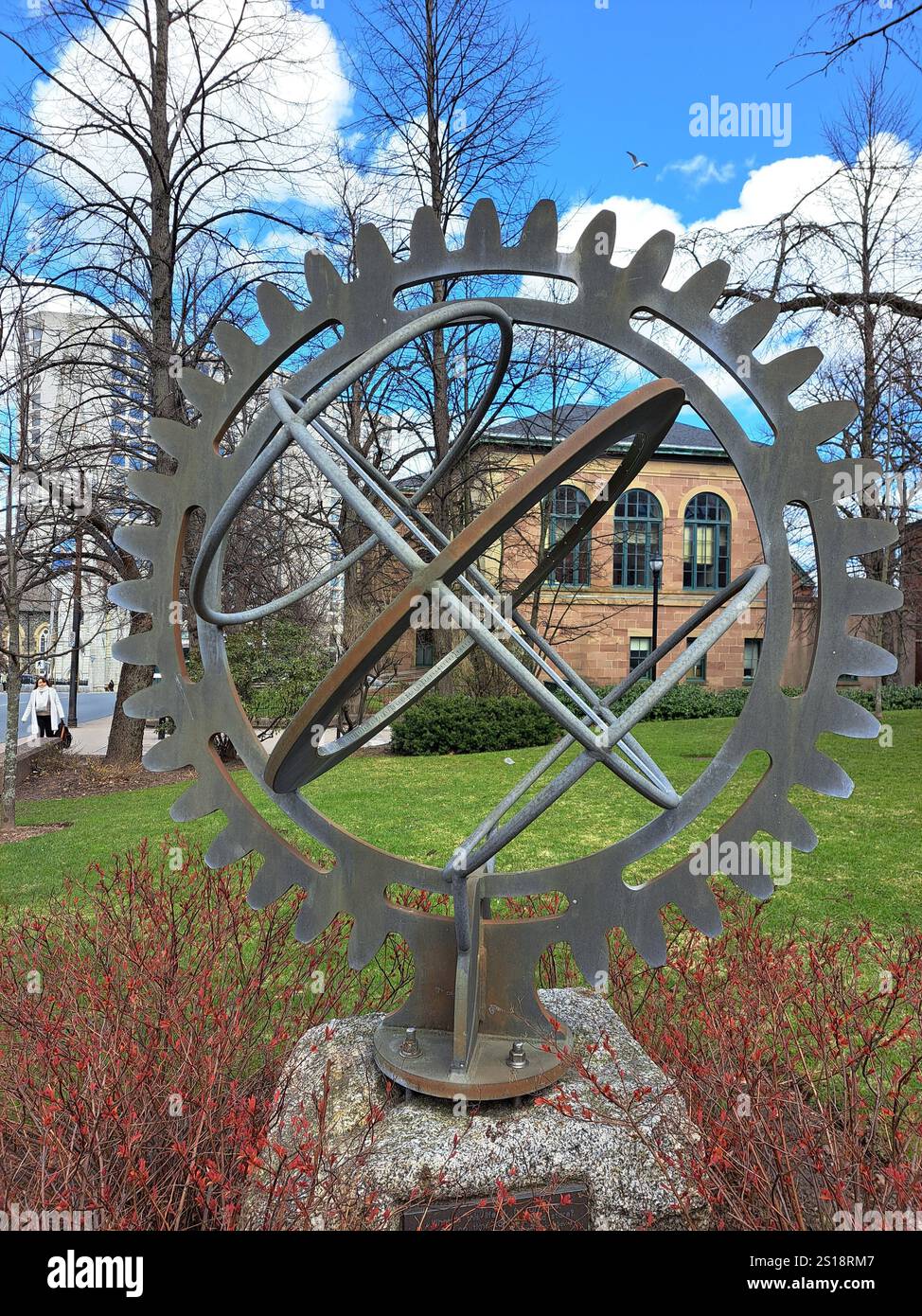 Sculpture of an armillary sphere in downtown Halifax, Nova Scotia ...