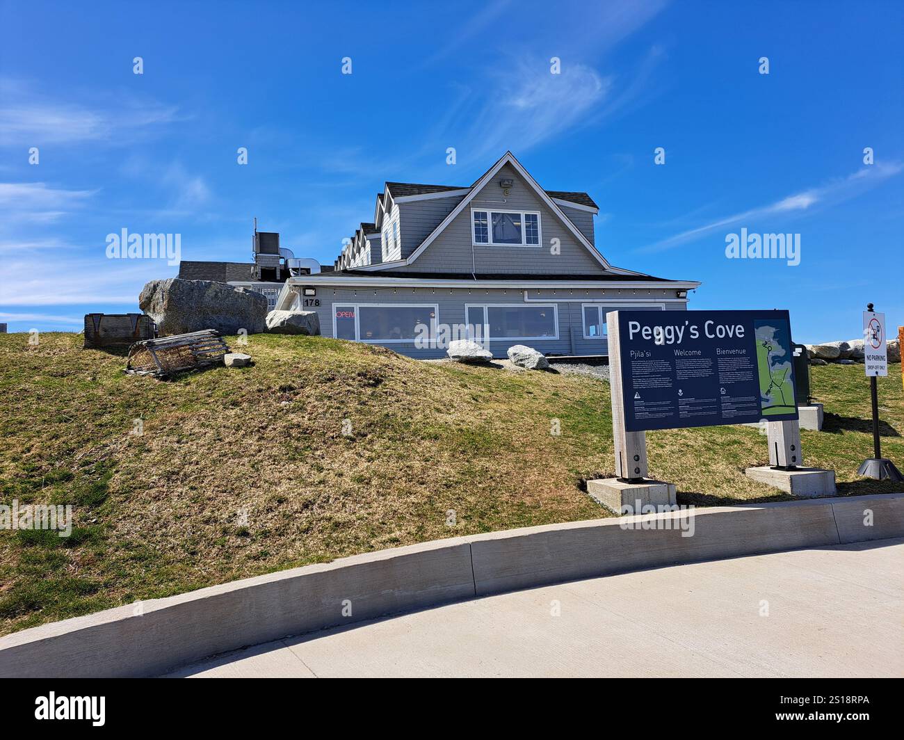Information sign Peggy's Cove, Nova Scotia, Canada Stock Photo - Alamy