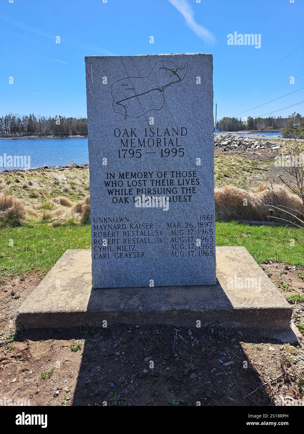 Map of oak island hi-res stock photography and images - Alamy