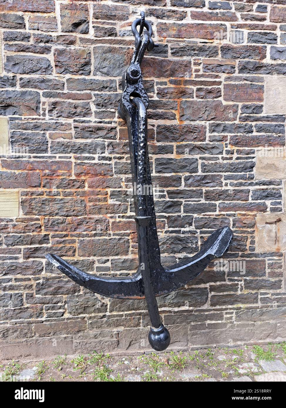 Admiralty anchor stored at the waterfront boardwalk in Halifax, Nova ...