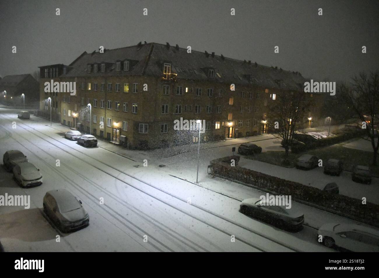Copenhagen/ DenmarK/02 JANUARY 2025/ danish weather snow fall in ...