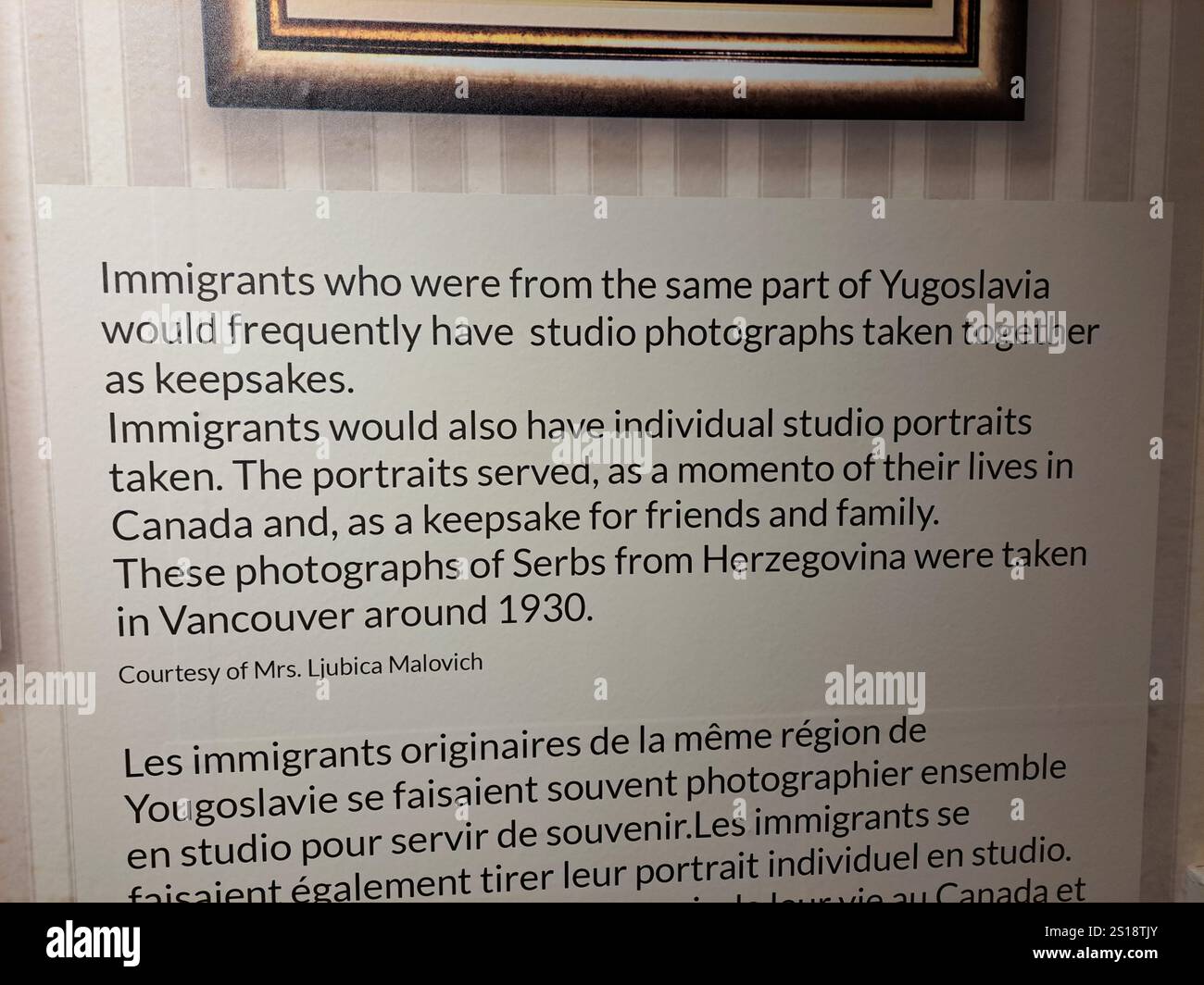 Yugoslavian immigrants sign at Canadian Museum of Immigration at the ...