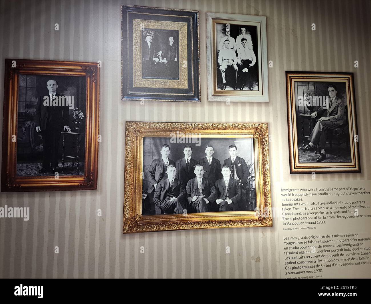 Yugoslavian immigrants sign at Canadian Museum of Immigration at the ...