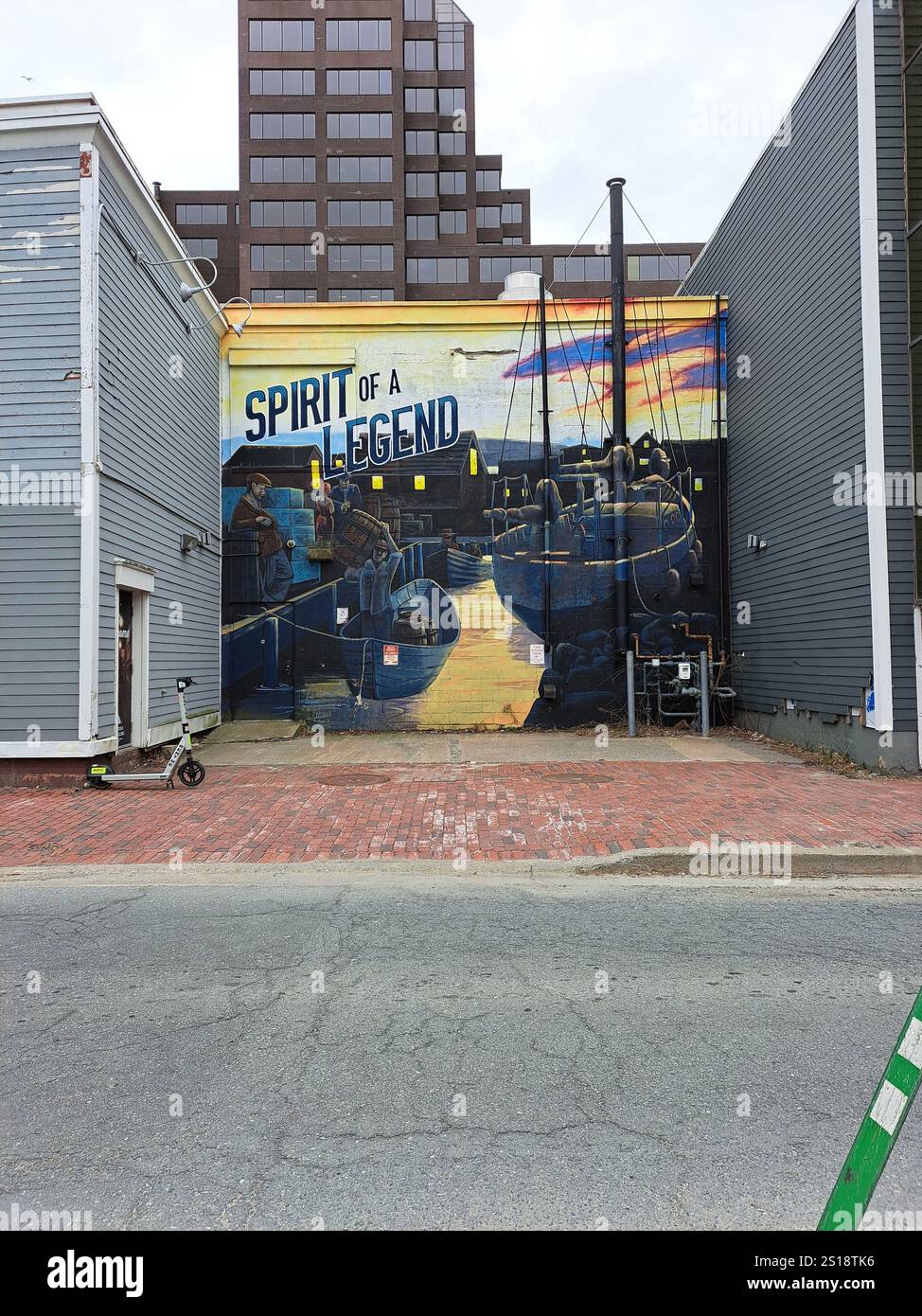 Spirit of a Legend mural on Lower Water Street at the waterfront ...
