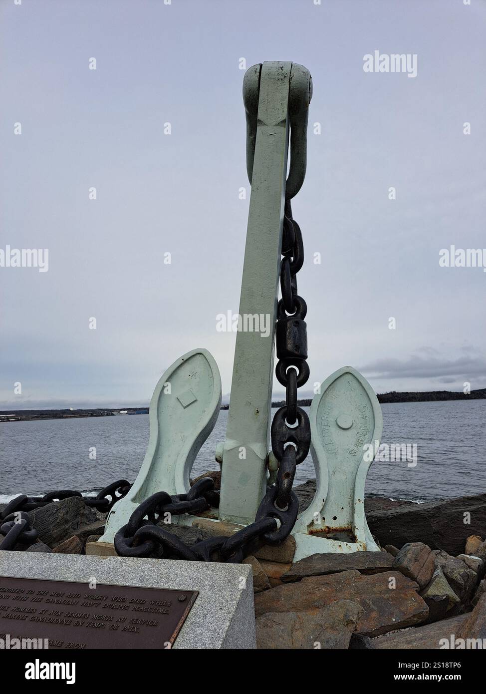 Anchor from HMCS Bonaventure displayed at Point Pleasant Park in ...