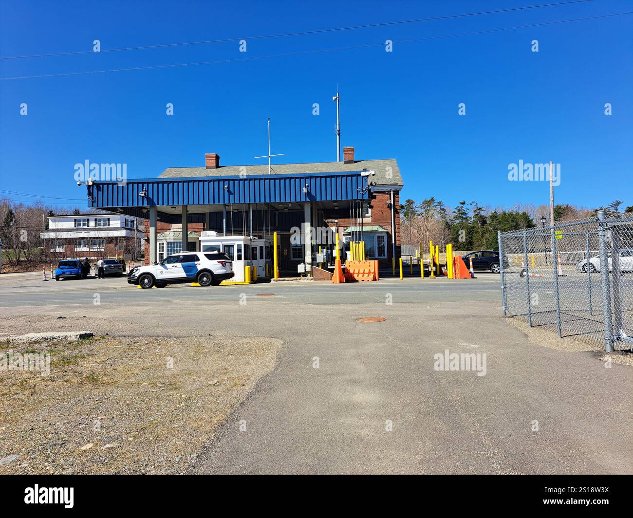 United States Border Inspection Station in Calais, Maine, USA Stock ...