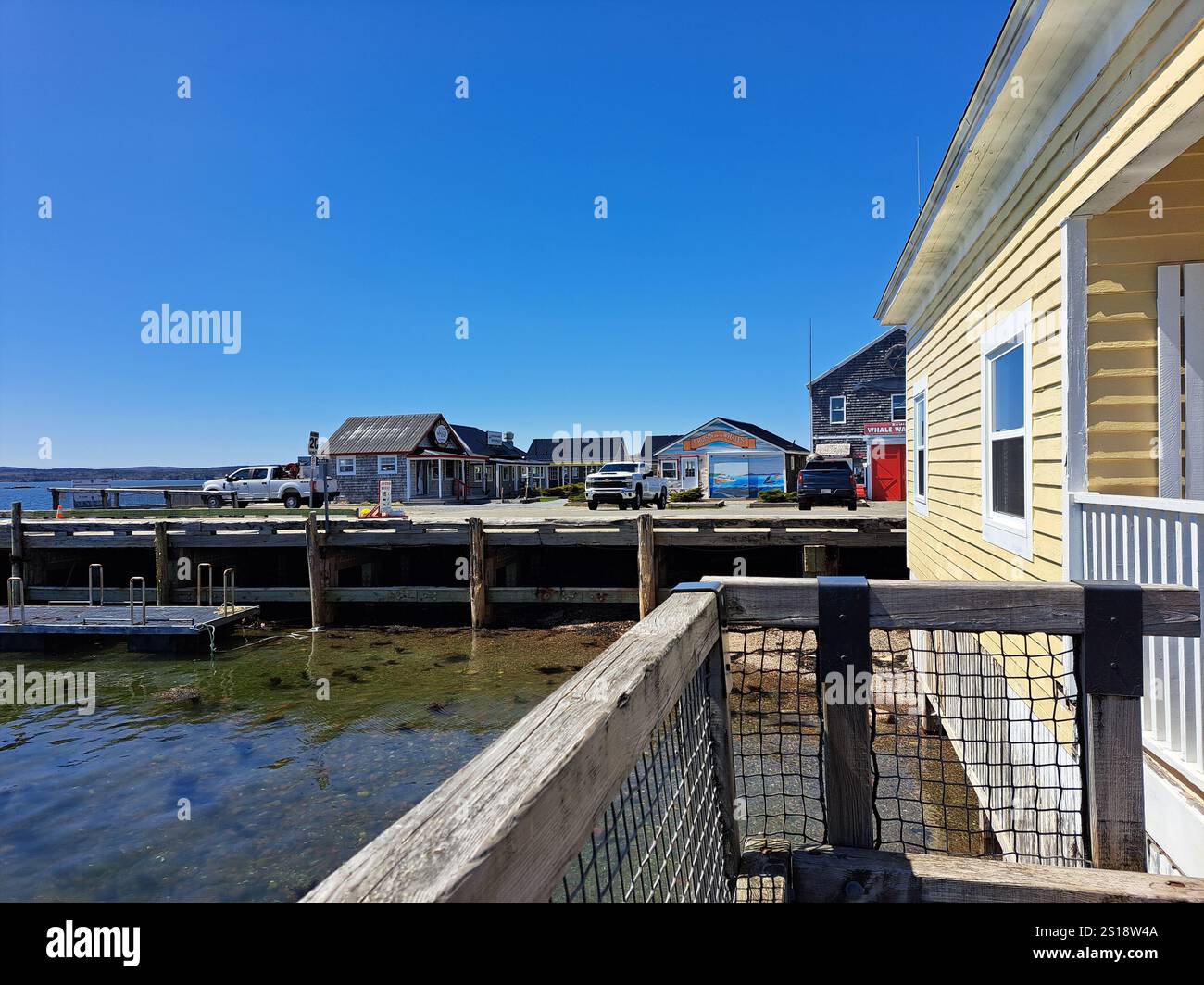 The wharf in downtown St. Andrews, New Brunswick, Canada Stock Photo ...