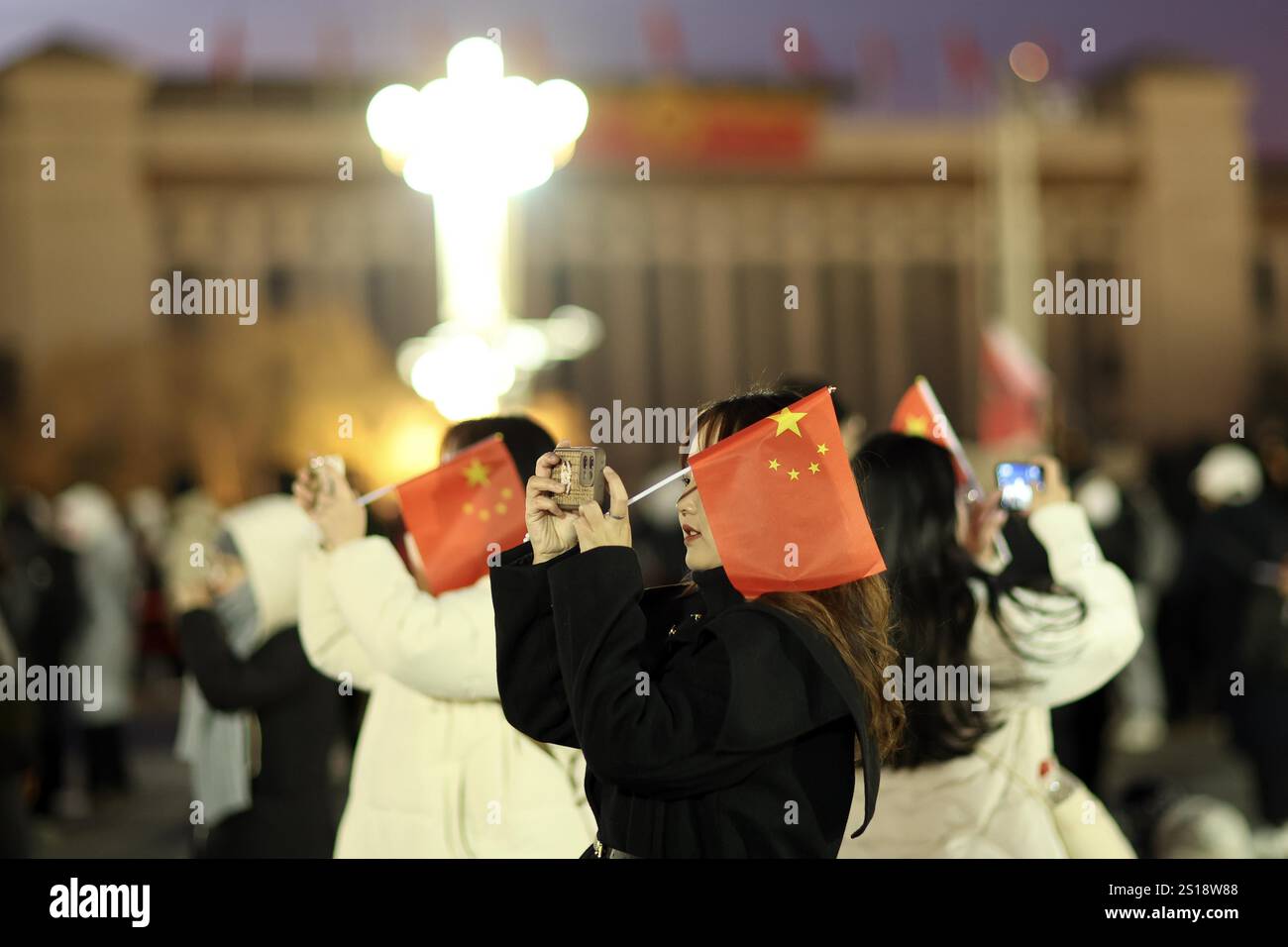 **CHINESE MAINLAND, HONG KONG, MACAU AND TAIWAN OUT** A grand flag ...