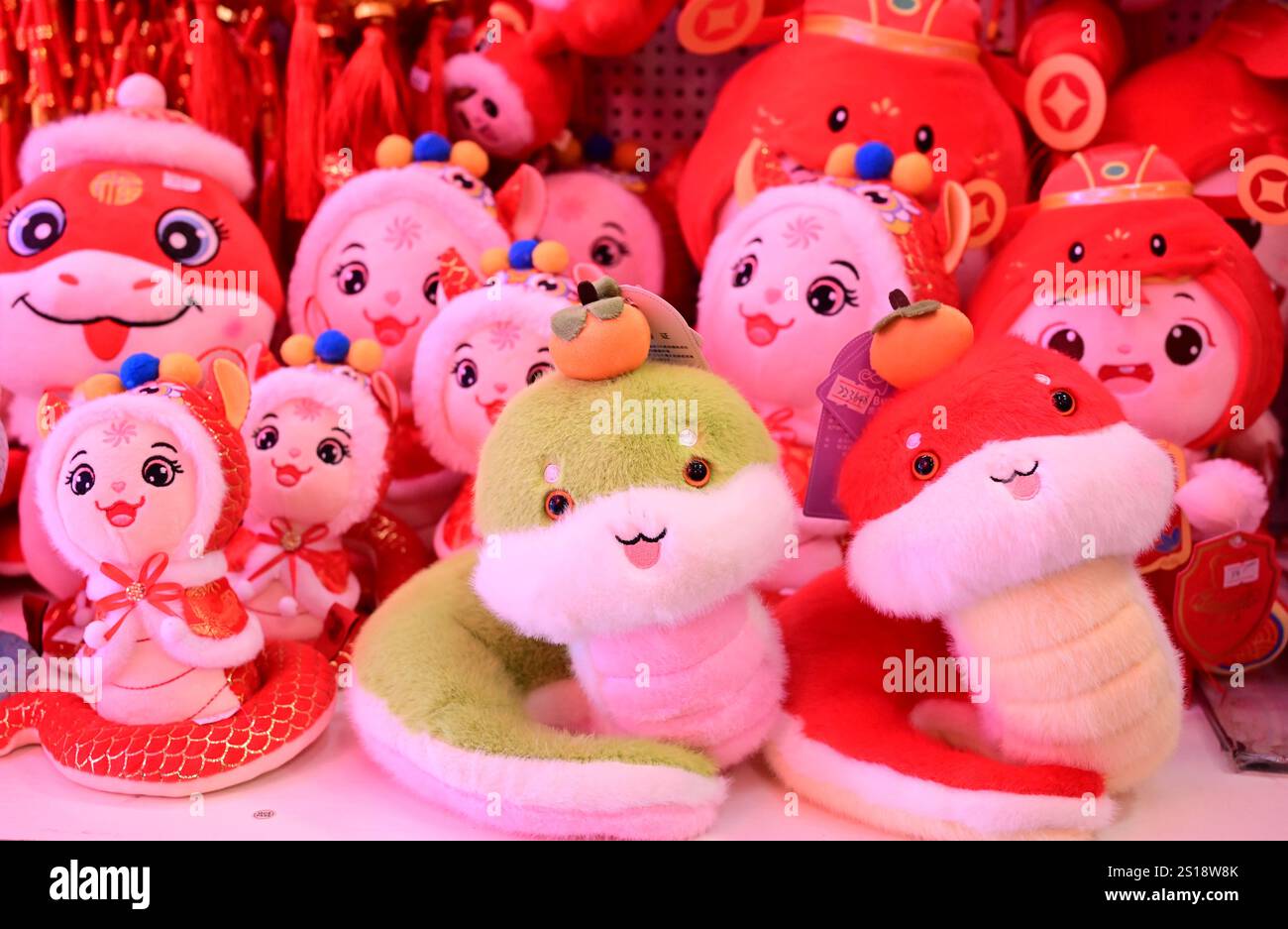 Chinese zodiac Muppets of the Year of the snake are on sale at a shop ...