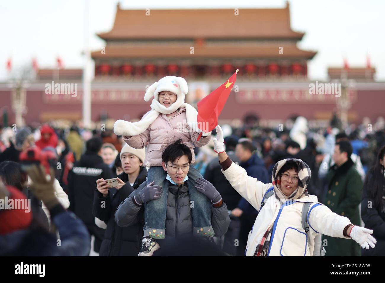 **CHINESE MAINLAND, HONG KONG, MACAU AND TAIWAN OUT** A grand flag ...
