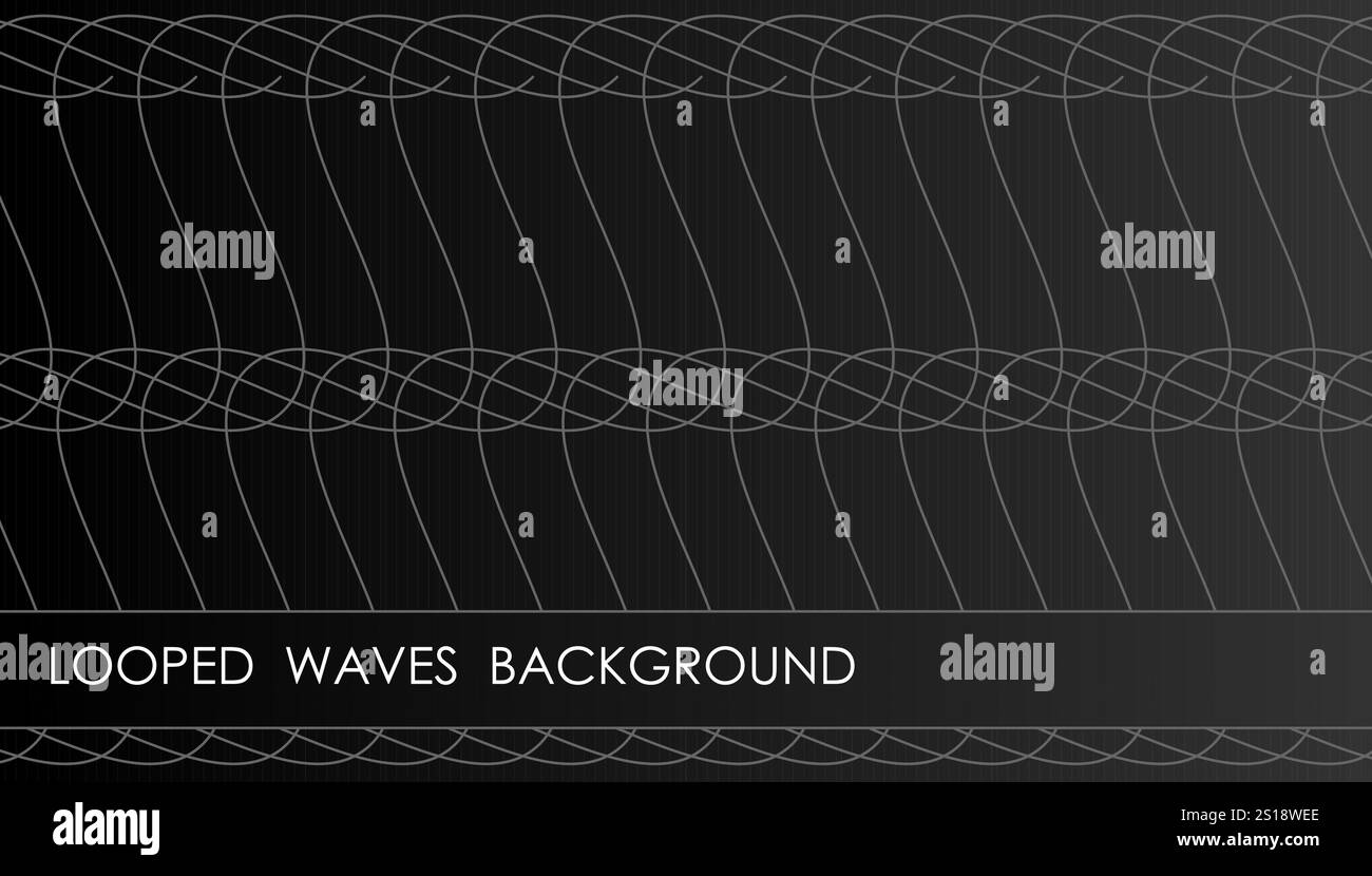 Horizontal grey loop decorative lattice abstract background with iron ...