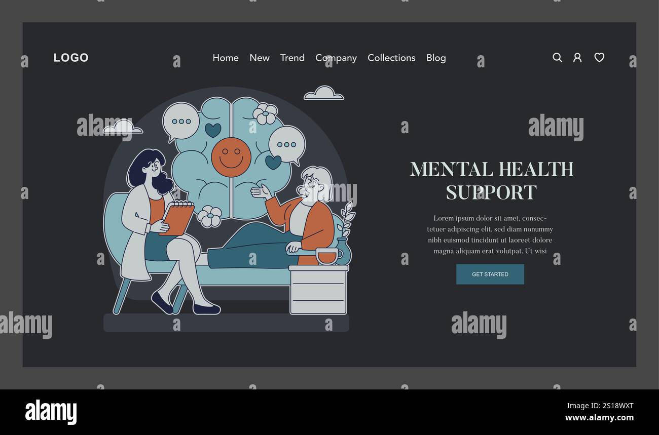 Mental Health Support concept. Therapist and patient engaging in a ...