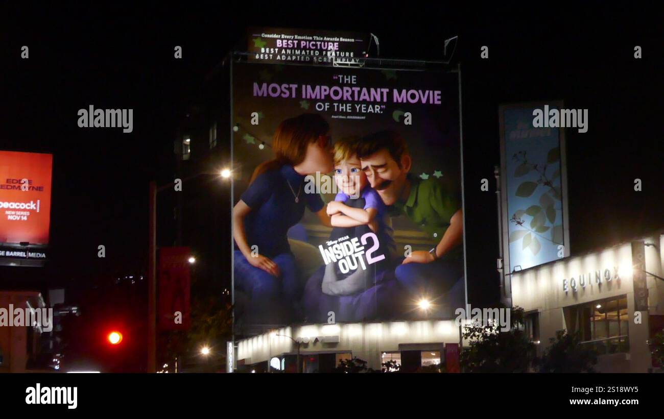 Los Angeles, California, USA 1st January 2025 Inside Out 2 Billboard on ...