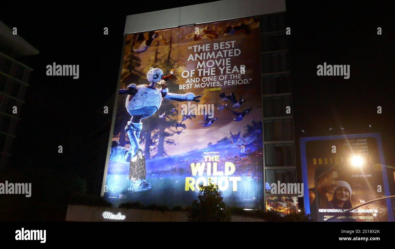 Los Angeles, California, USA 1st January 2025 The Wild Robot Billboard ...