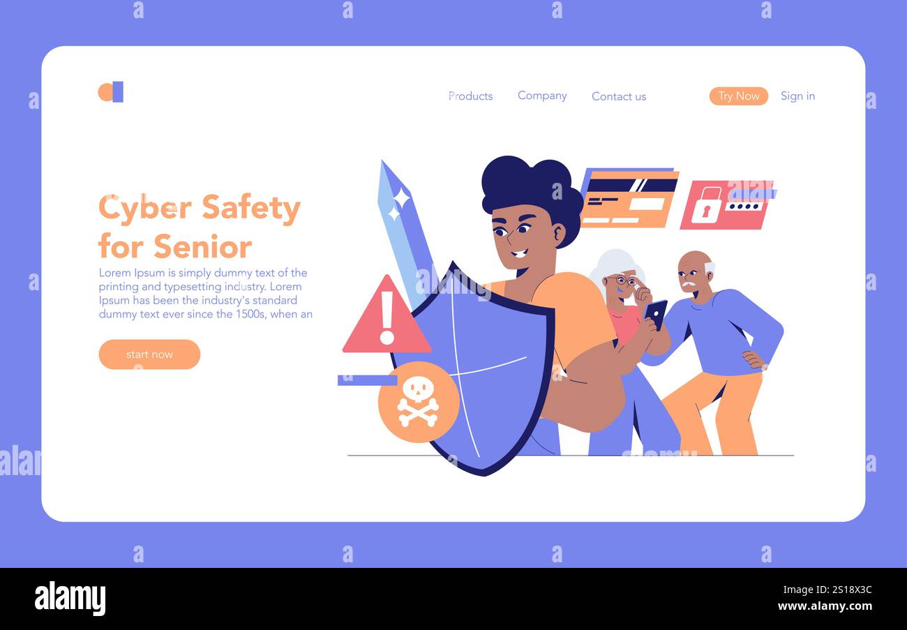 Tech Help for Seniors concept. Young adult guides elderly on internet ...