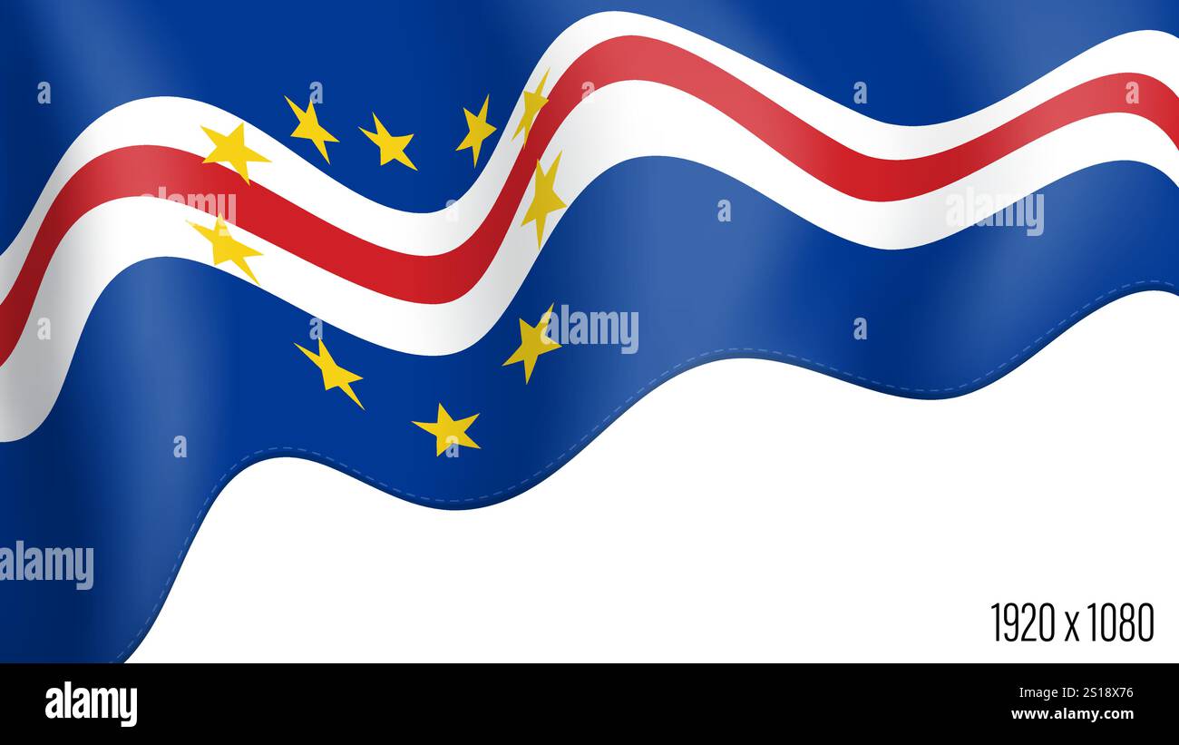 Cape Verde country flag realistic independence day background. Cape ...