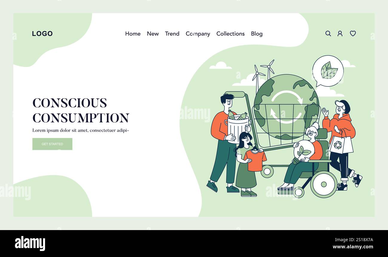 Conscious Consumption concept. A family engages in eco-friendly ...