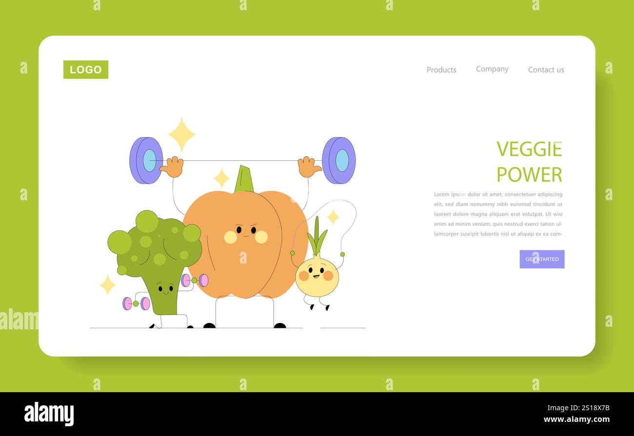 Healthy Lifestyle concept. Animated vegetables engaging in fitness ...