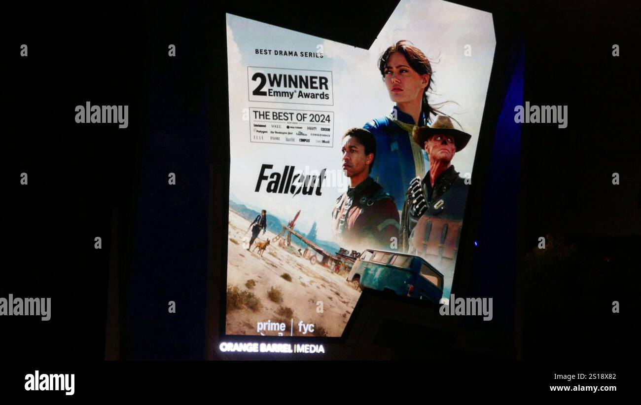 Los Angeles, California, USA 1st January 2025 Fallout Billboard on ...