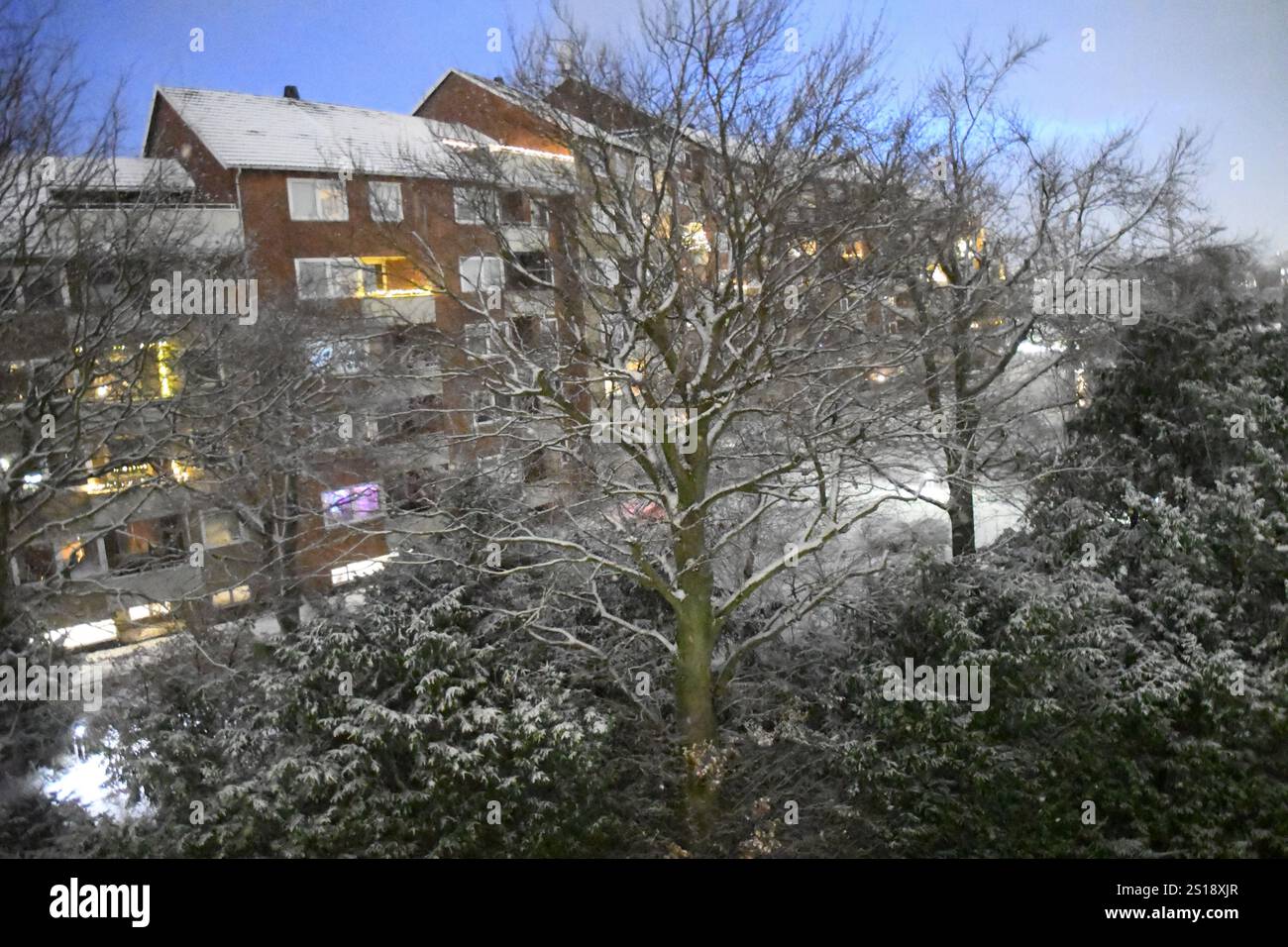 Copenhagen/ DenmarK/02 JANUARY 2025/ danish weather snow fall in ...