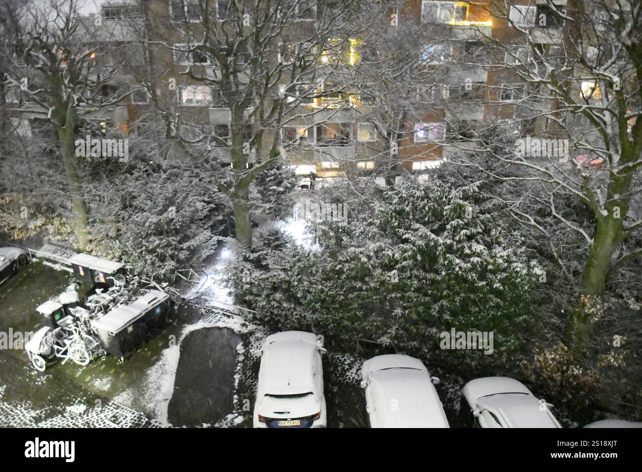 Copenhagen/ DenmarK/02 JANUARY 2025/ danish weather snow fall in ...