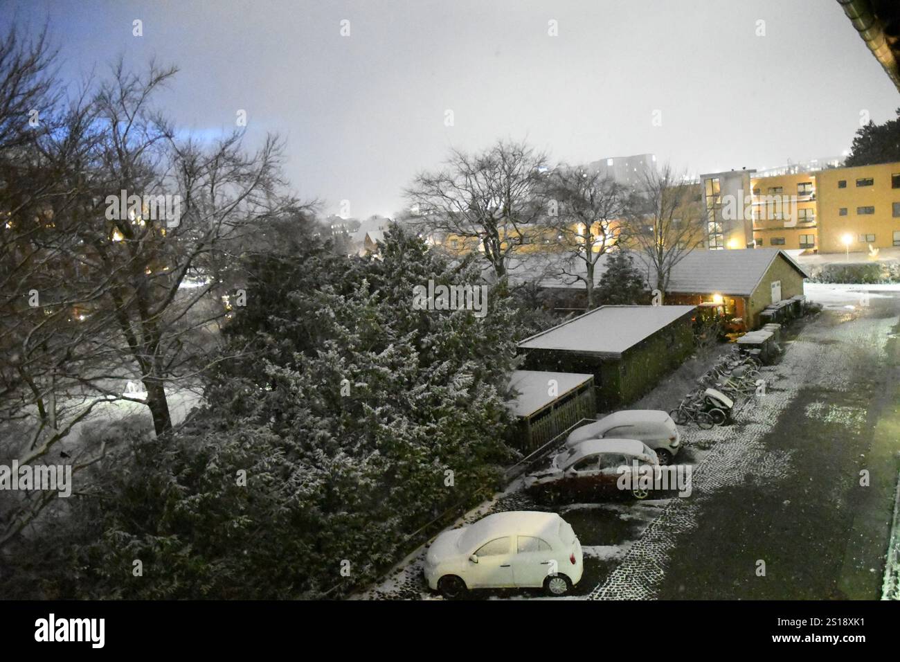 Copenhagen/ DenmarK/02 JANUARY 2025/ danish weather snow fall in ...