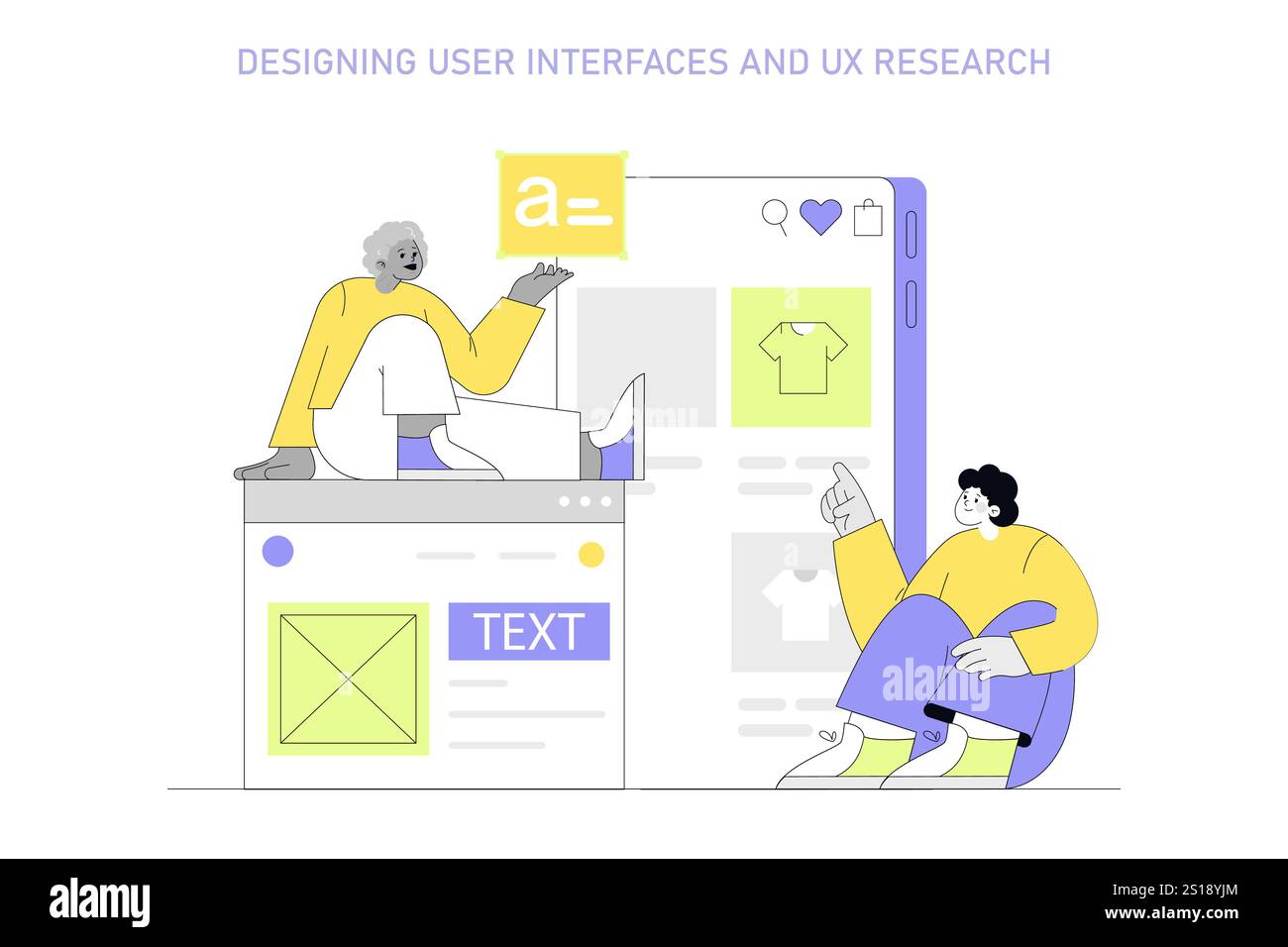 Women in Technology concept. Designers collaborate on a user interface ...