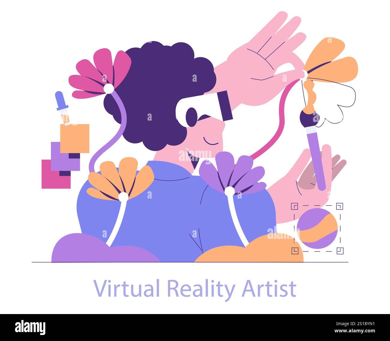 Imagination meets reality Stock Vector Images - Alamy