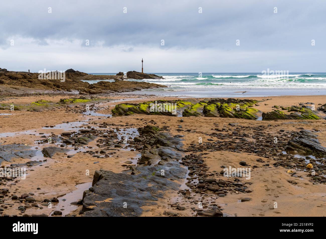Sir Thomas's Pit and Cross Pit in Bude, Cornwall, England, UK Stock ...