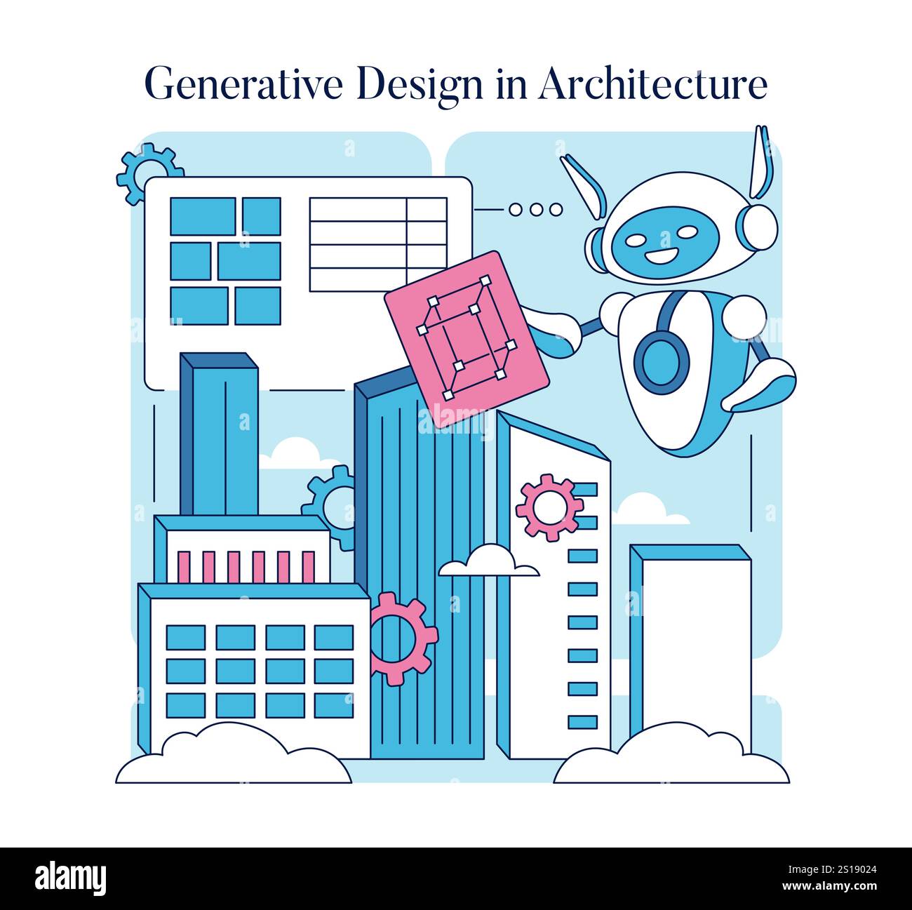 Automation In Creativity Concept A Robot Designs Urban Architecture Blending Technology With