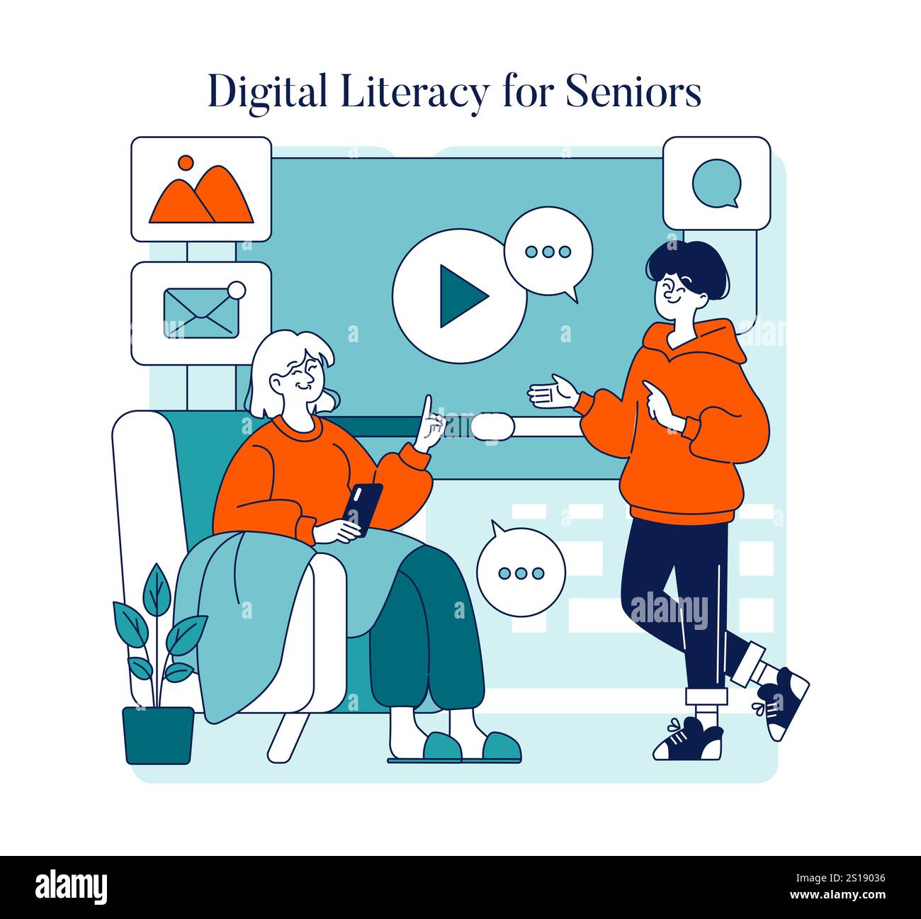 Communication elder Cut Out Stock Images & Pictures - Alamy