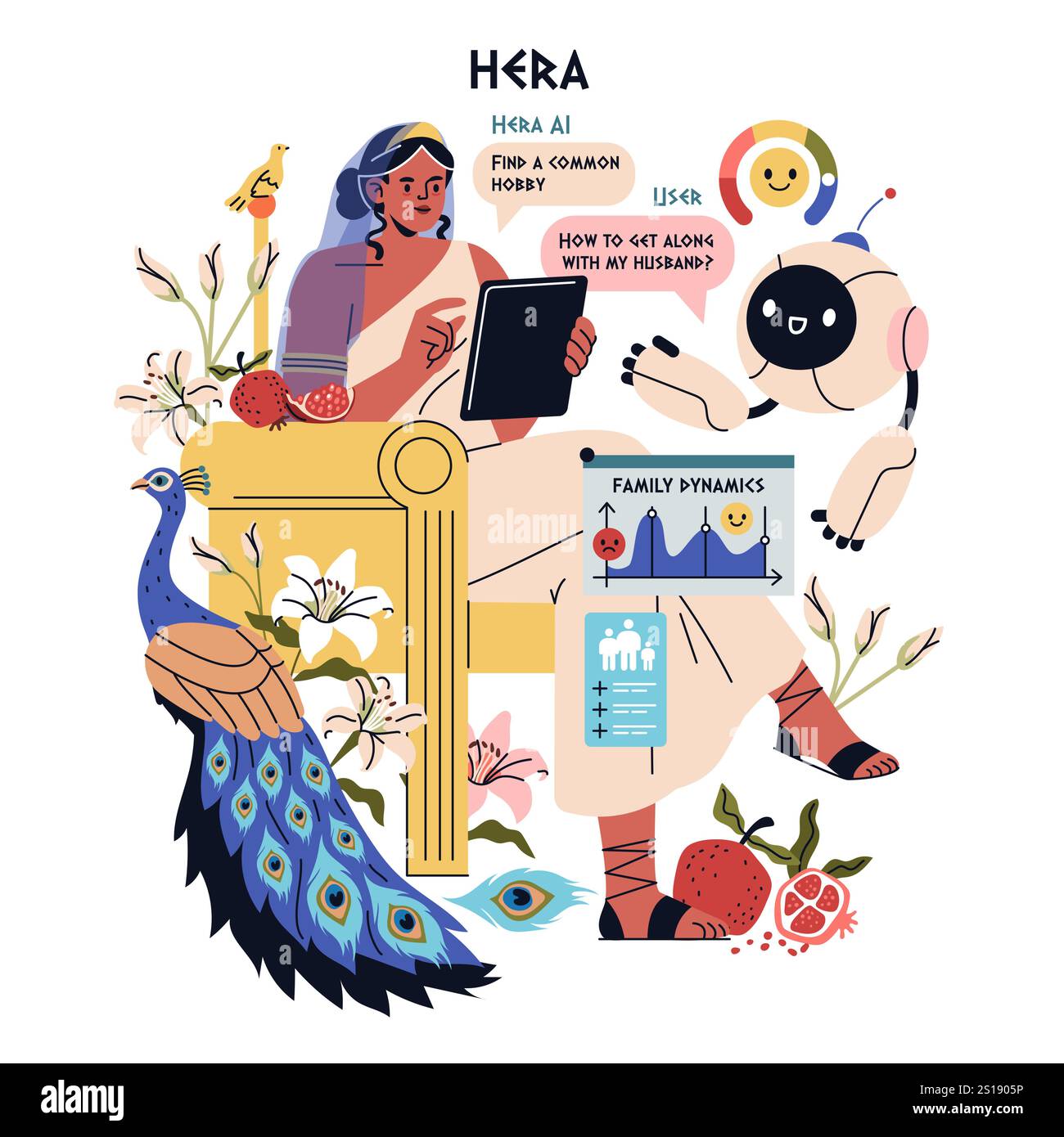 Olympic Gods Synergy AI concept. Modern twist on Hera with technology ...