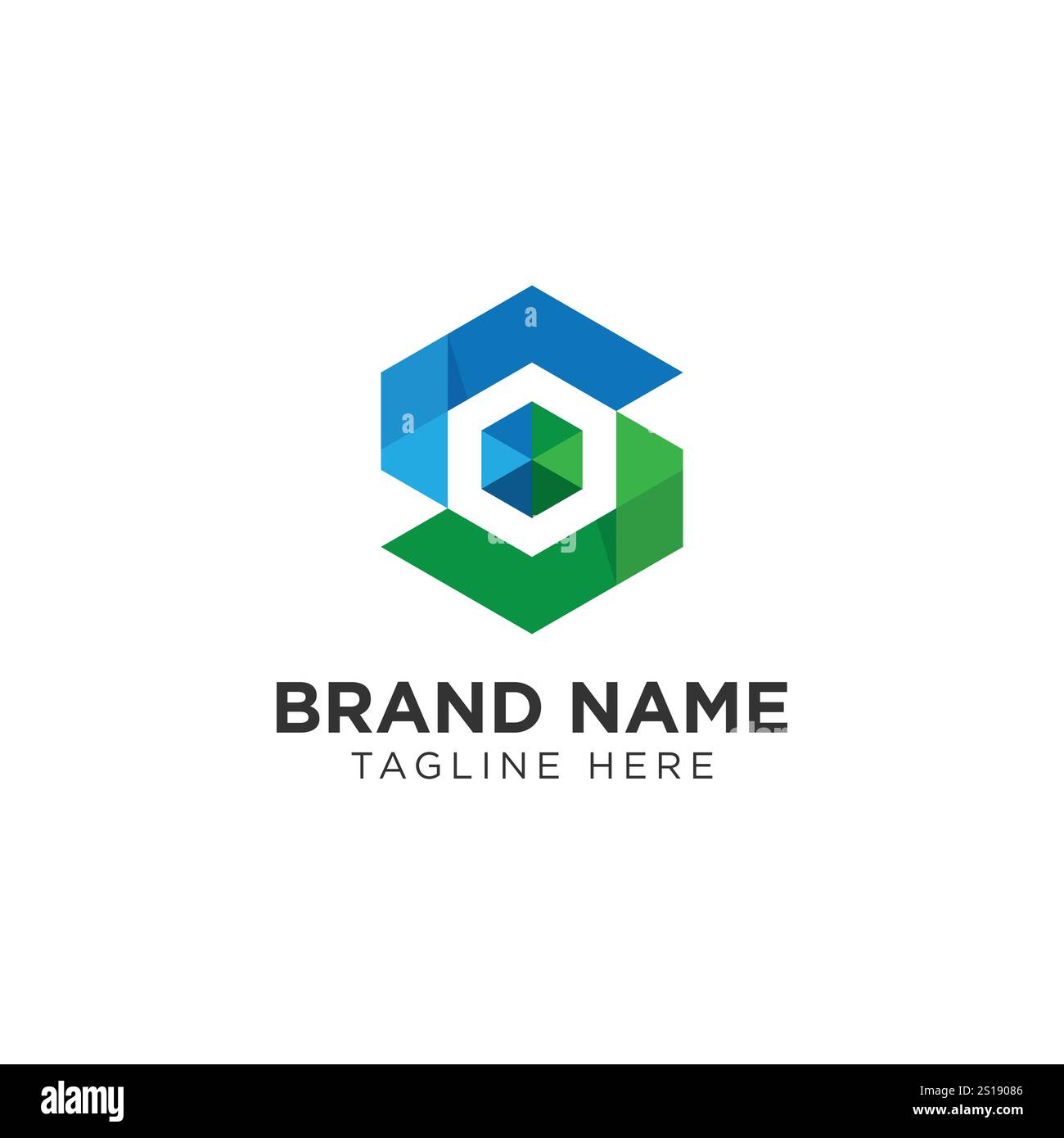 Modern creative letter S logotype. Abstract hexagon logo. Creative ...