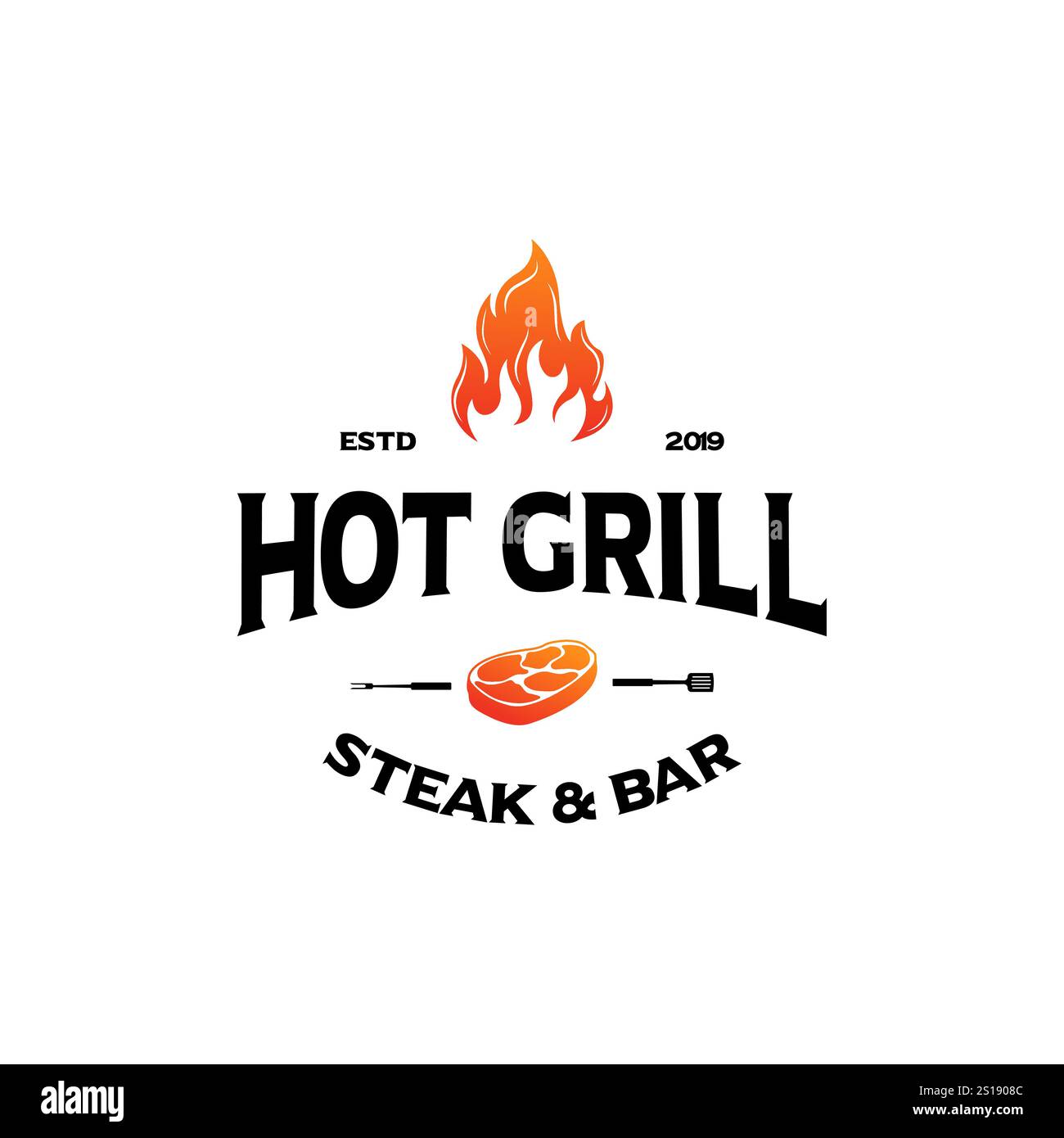Vintage hipster Grill Barbeque invitation party barbecue bbq with ...