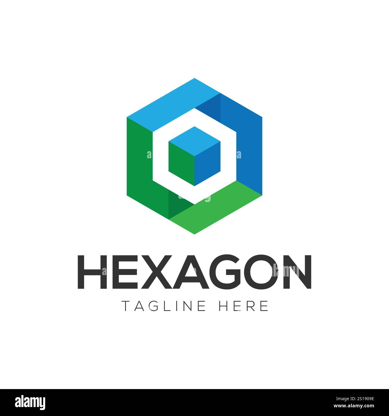 Abstract Cube Hexagon Logo Design Vector Illustration Stock Vector ...