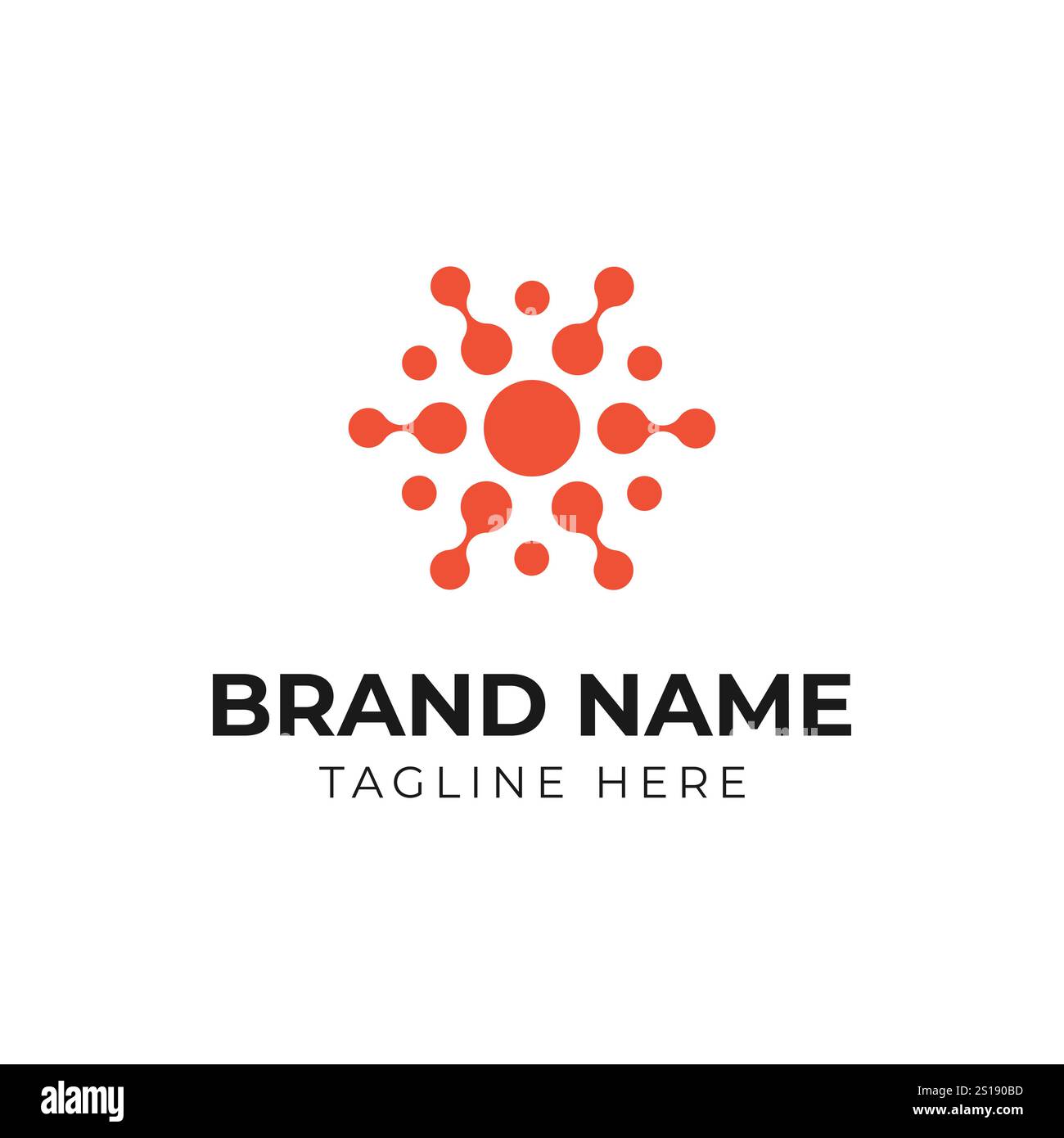 Abstract digital connection technology logo. Simple high tech design ...