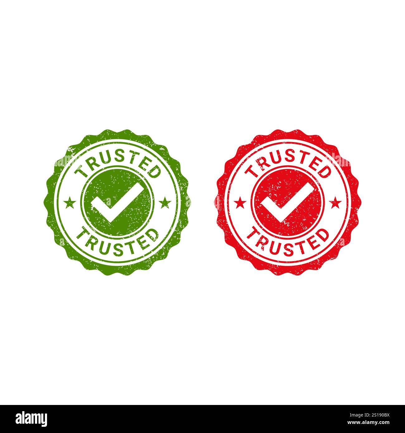 Trusted stamp, label, sticker vector icon sign Stock Vector Image & Art ...